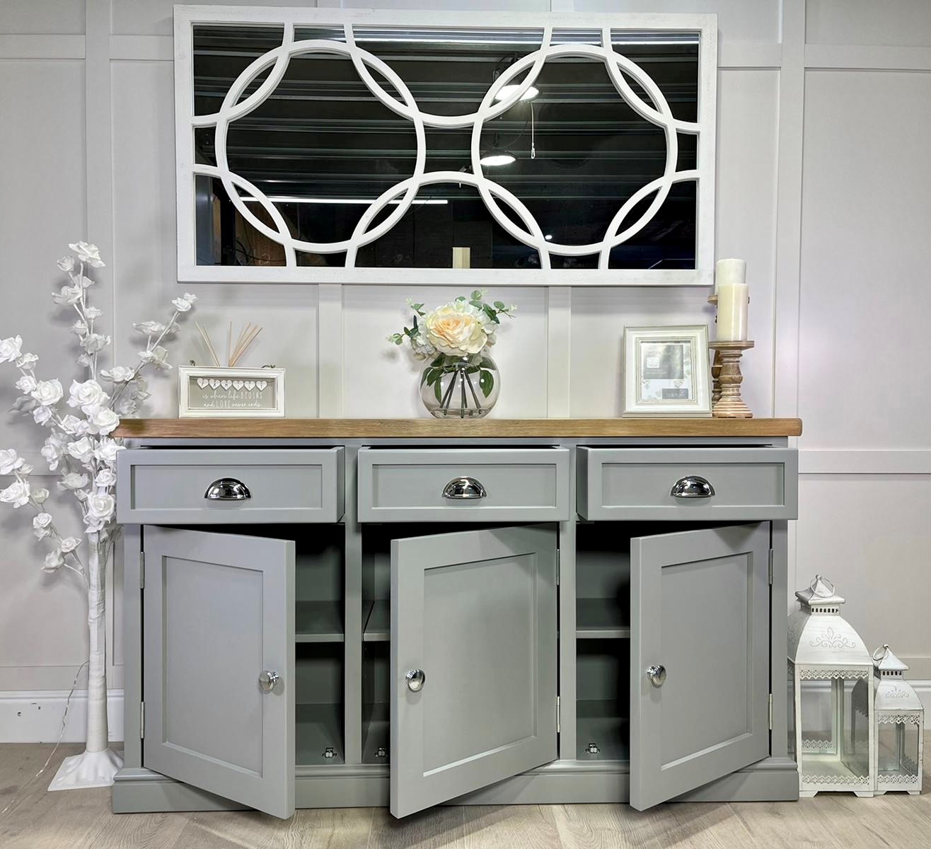 150cm 3 Door Shaker Sideboard - Farmhouse Furniture