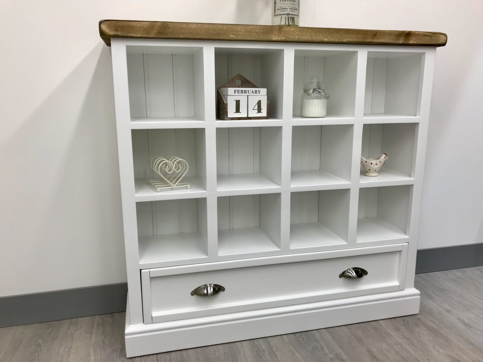 Hallway Cubby Bookcase - Farmhouse Furniture