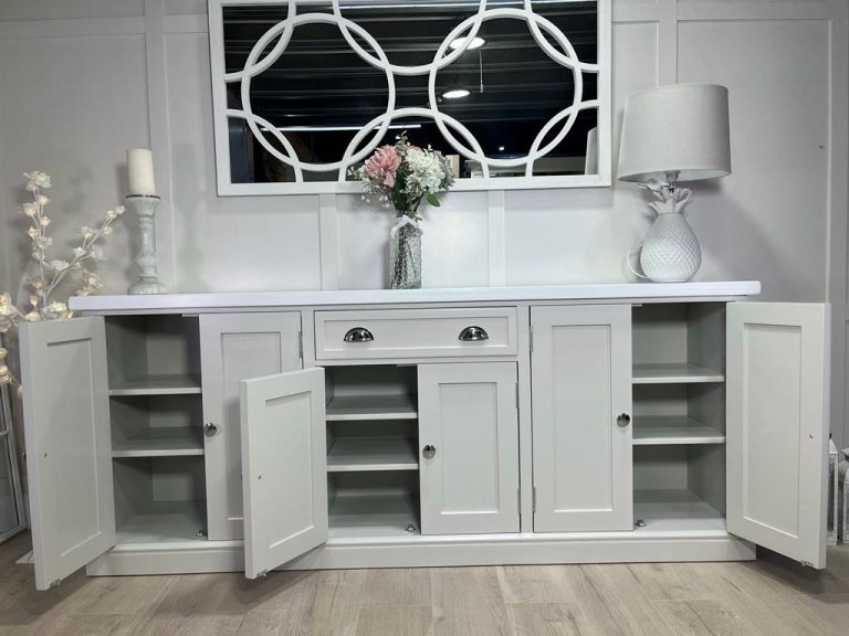 Large 6ft 6'' Shaker 6 Door Sideboard - Farmhouse Furniture
