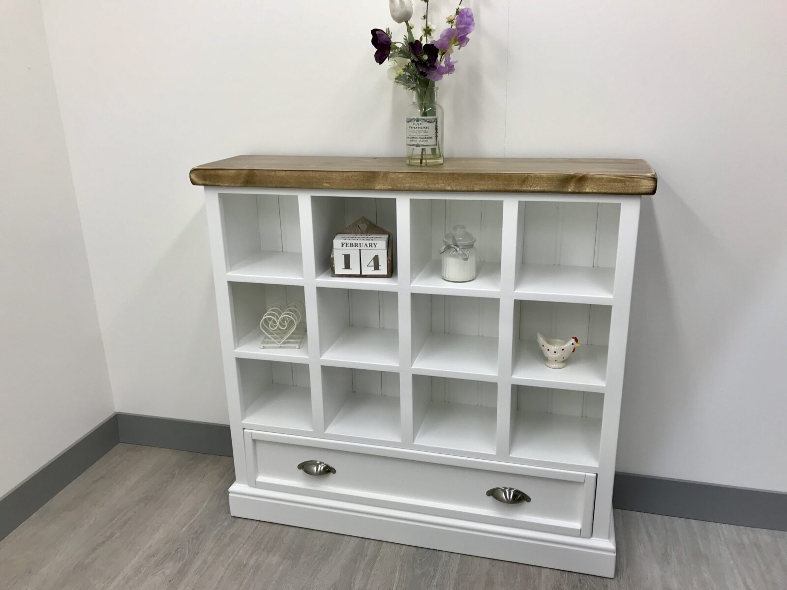 Hallway Cubby Bookcase - Farmhouse Furniture