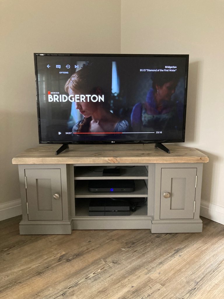 4ft Farmhouse Corner TV Stand - Farmhouse Furniture