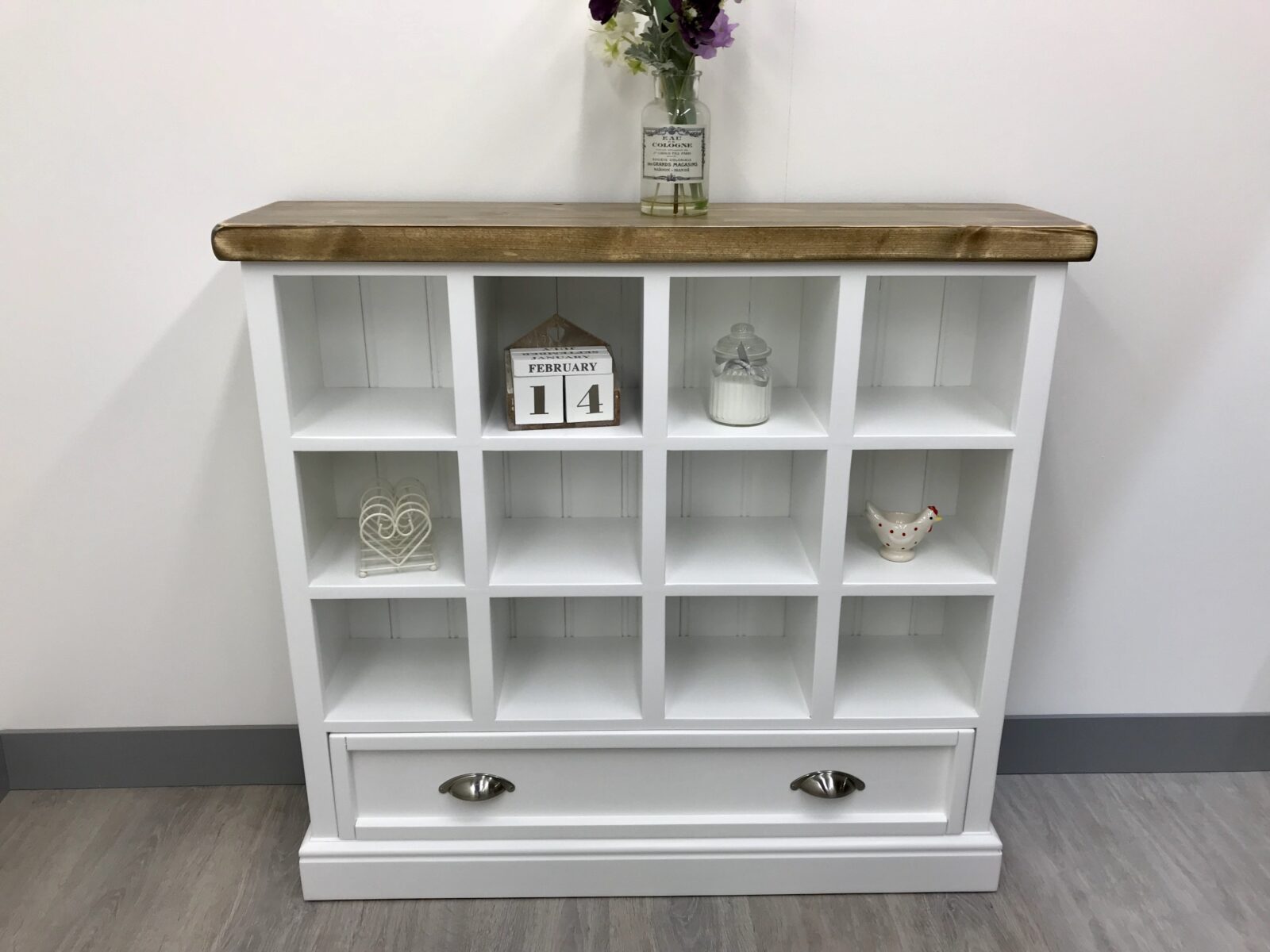 Hallway Cubby Bookcase - Farmhouse Furniture