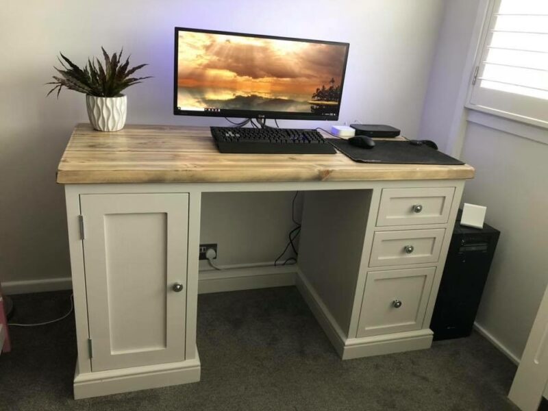 TV Stand with a Bespoke Desk - Farmhouse Furniture