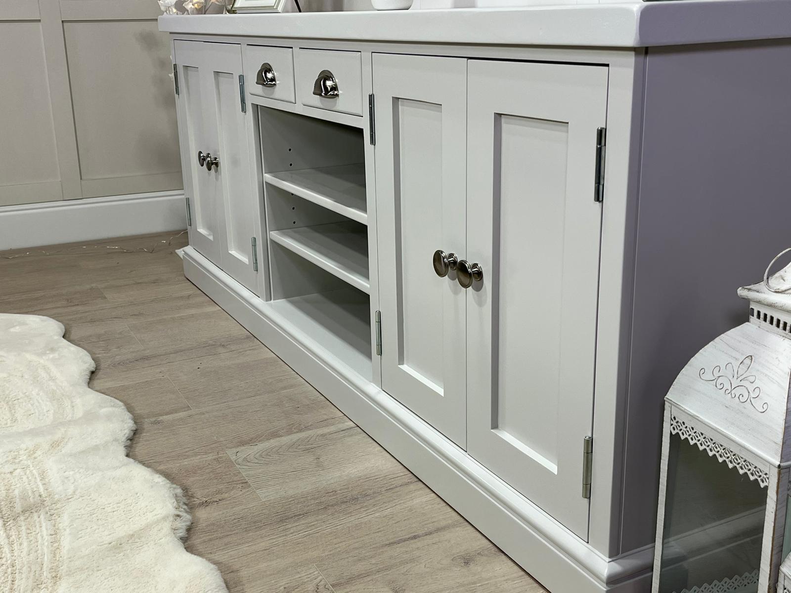 6ft Shaker Tv Stand - Ammonite - Farmhouse Furniture