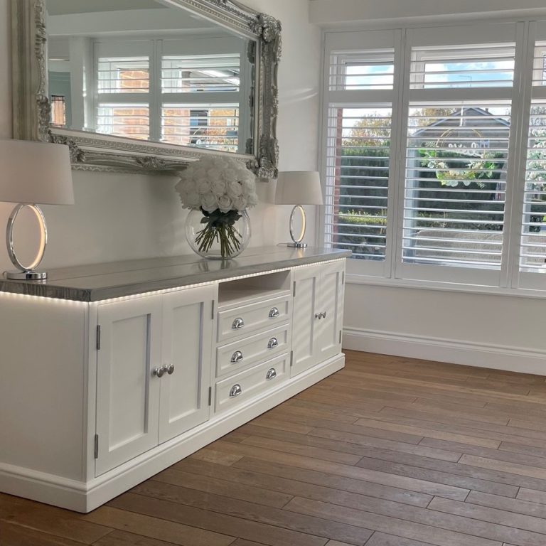 Bespoke 7ft Classic TV Stand with LED Lights - Farmhouse Furniture