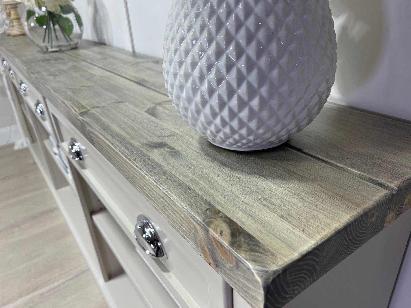 Large 8ft Slimline Hallway Bookcase - Farmhouse Furniture