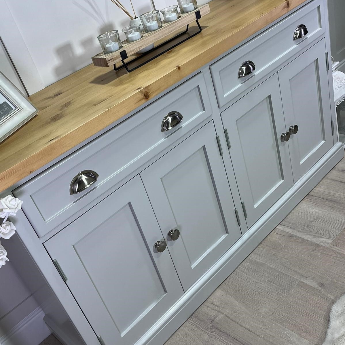 150cm 4 Door Shaker Sideboard - Farmhouse Furniture