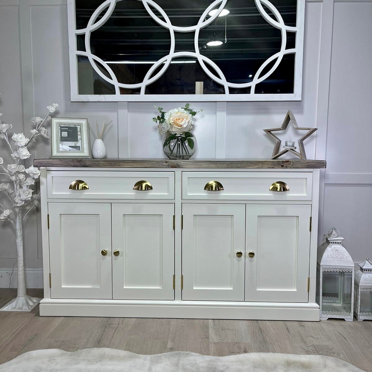 150cm 4 Door Shaker Sideboard - Farmhouse Furniture