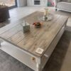 Large Farmhouse Coffee Table with Shelf - 160cm x 100cm - Farmhouse ...