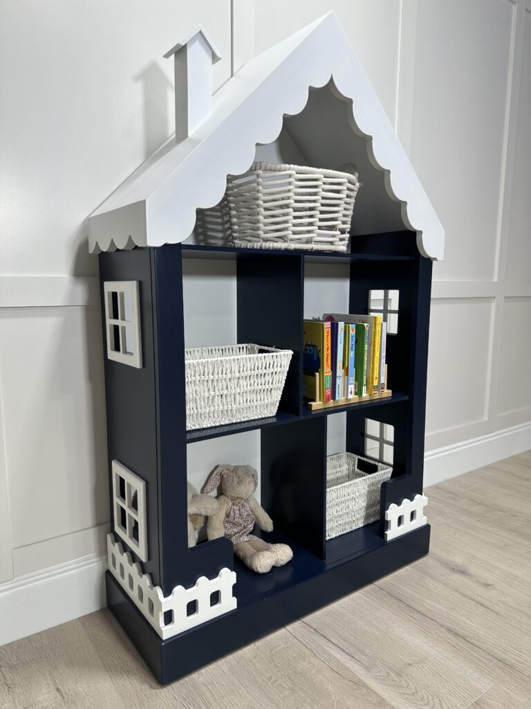 Children's Themed Wooden Bookcase in Little Greene Basalt - Farmhouse ...