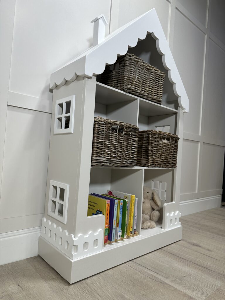 Children's Themed Wooden Bookcase in Neptune Shell - Farmhouse Furniture