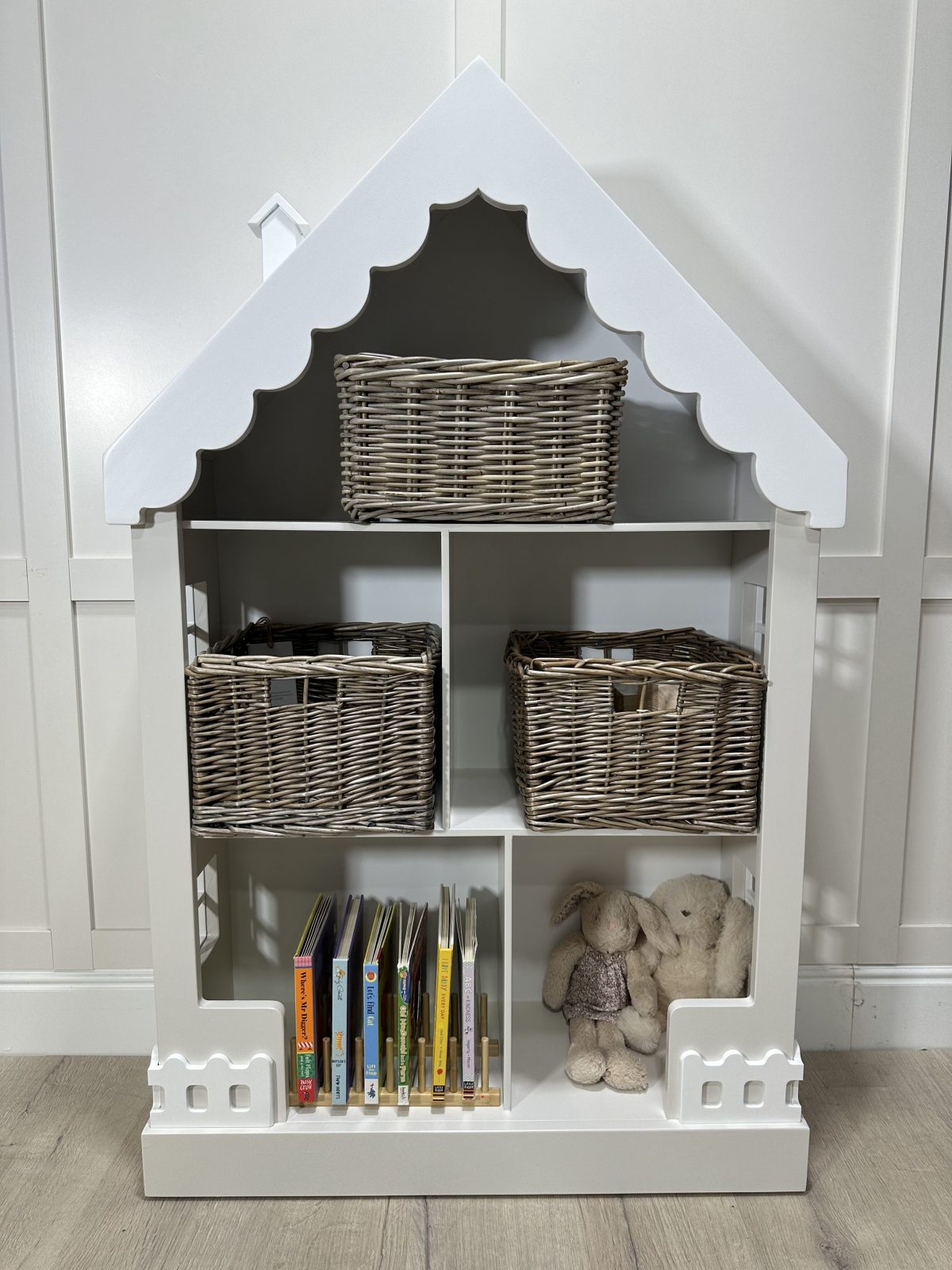 Children's Themed Wooden Bookcase in Neptune Shell - Farmhouse Furniture