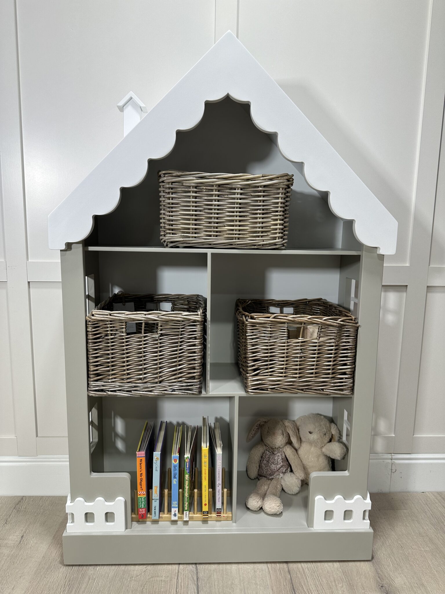 Children's Themed Wooden Bookcase in F&B Hardwick White - Farmhouse ...