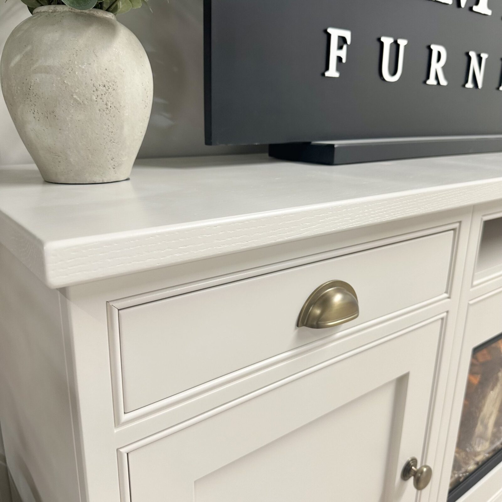 2.1m Shaker Beaded Tall Media Sideboard with 870 New Forest British ...