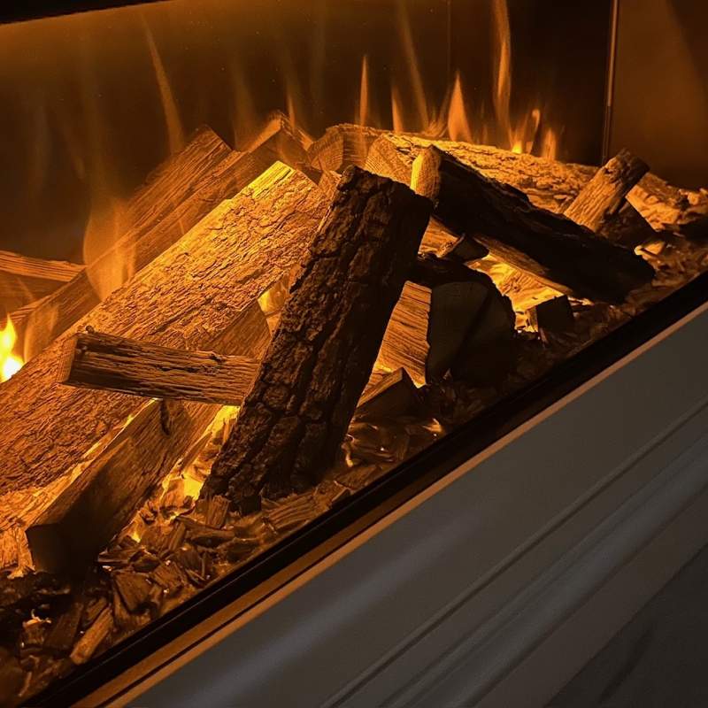 Large 3m Shaker Beaded Media Wall with 870 New Forest British Fire ...